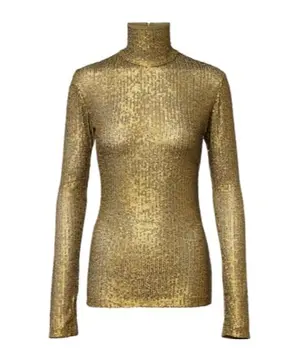 Norma Kamali Turtleneck Top - Bark