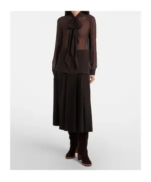 Gabriela Hearst Pleated Midi Skirt