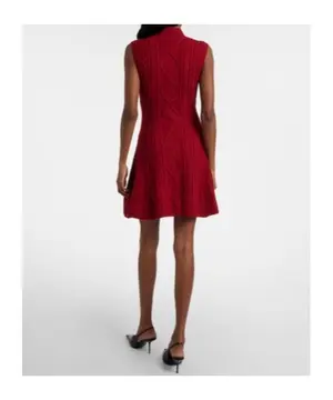 Staud Charade Cable-knit Wool-blend Minidress