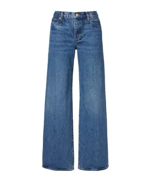 FRAME Bubble Mid-rise Barrel-leg Jeans - Blue