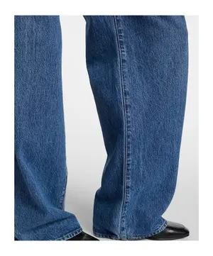 FRAME Bubble Mid-rise Barrel-leg Jeans