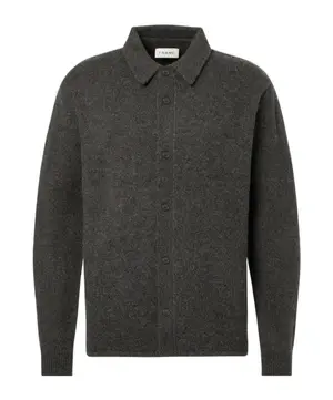 FRAME Wool Overshirt - Black