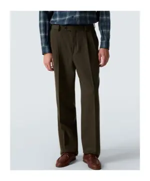 Auralee Camel Hair Flannel Straight Pants
