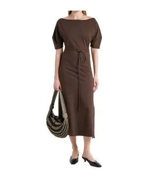 LEMAIRE Cotton And Linen Jersey Midi Dress