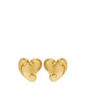 Oscar De La Renta Swirl Heart Earrings