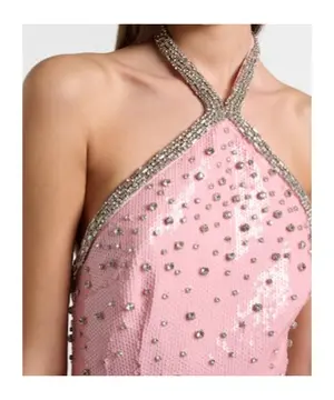Rebecca Vallance Lydia Sequined Halterneck Gown