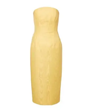 EMILIA WICKSTEAD Hailee Moiré Mikado Corset Midi Dress