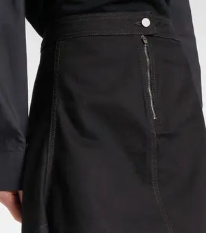 LEMAIRE Asymmetric Denim Midi Skirt