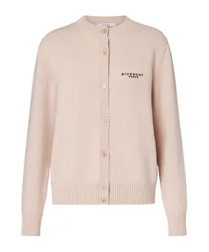 Givenchy Cropped Wool And Cashmere Cardigan - Pink
