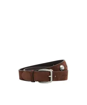 Nour Hammour Studded Suede Belt - Multicolor