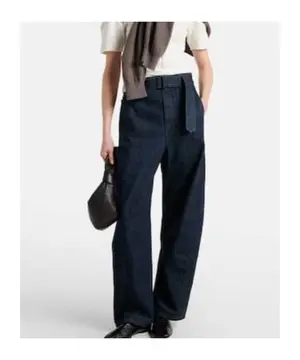 LEMAIRE Twisted Belted Barrel-leg Jeans