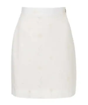 VIVIENNE WESTWOOD Floral Cotton-blend Miniskirt - White