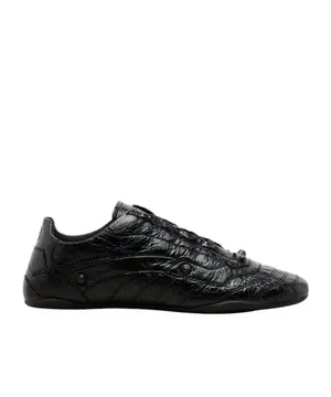 Balenciaga City Leather Sneakers - Black