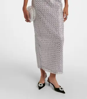 ROTATE BY BIRGER CHRISTENSEN Sequined Tube Top Dress