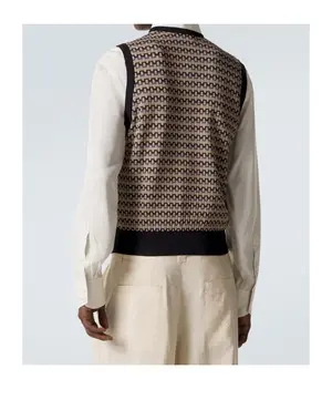 LEMAIRE Cotton Jacquard Sweater Vest