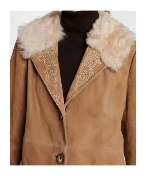 Rixo Cienna Leather Coat