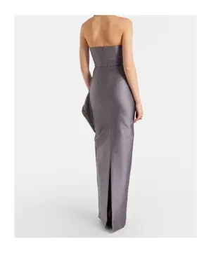 Roland Mouret Strapless Crystal-embellished Taffeta Gown