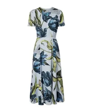 Erdem Floral Midi Dress - Blue