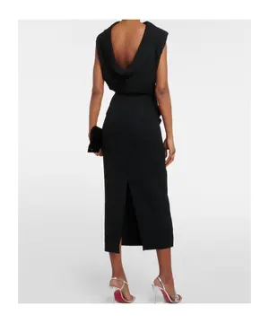 Roland Mouret High Neck Cady Midi Dress