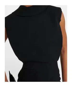 Roland Mouret High Neck Cady Midi Dress
