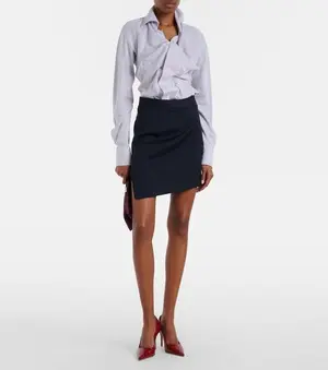 VIVIENNE WESTWOOD Striped Cotton-blend Poplin Shirt