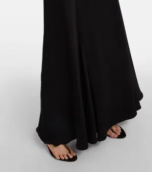 Christopher Esber High Neck Sheer Sleeve Maxi Dress