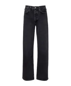 AGOLDE Arc Low-rise Wide-leg Jeans - Black