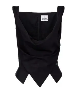 VIVIENNE WESTWOOD Ginnie Draped Cotton Bustier - Black