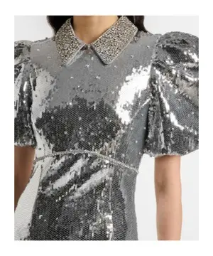 Rebecca Vallance Olympia Sequined Puff-sleeve Gown