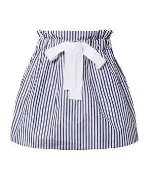 PATOU Striped Midi Skirt - Blue