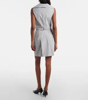 VIVIENNE WESTWOOD Pinstriped Cotton Mini Skirt