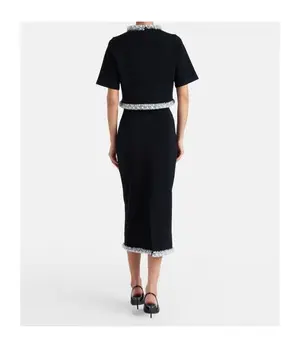 Simkhai Idina Embellished Knitted Pencil Skirt
