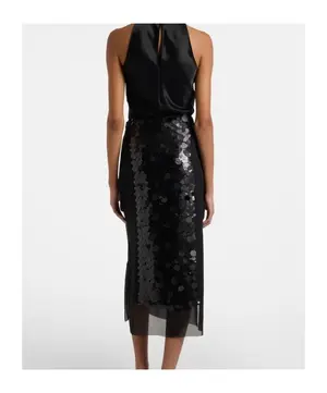 JOSEPH Cambo Sequined Chiffon Midi Skirt