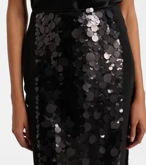 JOSEPH Cambo Sequined Chiffon Midi Skirt