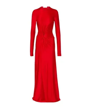Victoria Beckham Long-sleeved Dress - Red