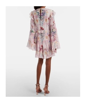 Camilla Embellished Floral Silk Chiffon Minidress - No