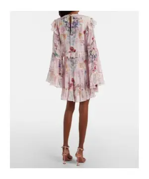 Camilla Embellished Floral Silk Chiffon Minidress