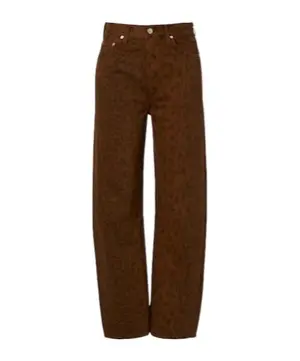 Citizens Of Humanity Miro Leopard-print Barrel-leg Jeans - Brown