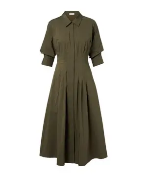 Simkhai Poplin Shirt Dress - Green