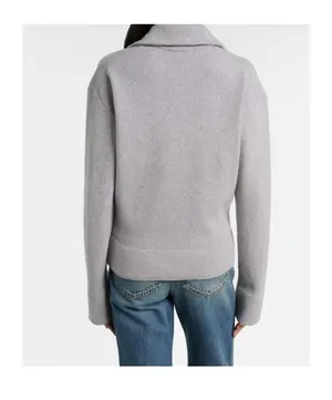 Victoria Beckham Wool And Cashmere Half-zip Sweater