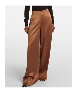 JOSEPH Dijon Silk Satin Wide-leg Pants