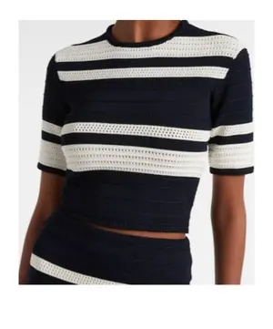 Ralph Lauren Knitted Striped Crop Top