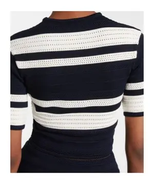 Ralph Lauren Knitted Striped Crop Top