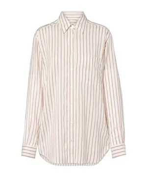 THE ROW Gavina Striped Silk Shirt