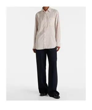 THE ROW Gavina Striped Silk Shirt