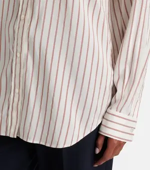 THE ROW Gavina Striped Silk Shirt