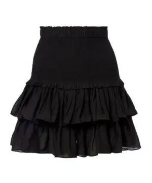 Isabel Marant Étoile Naomi Tiered Cotton-blend Miniskirt - Black