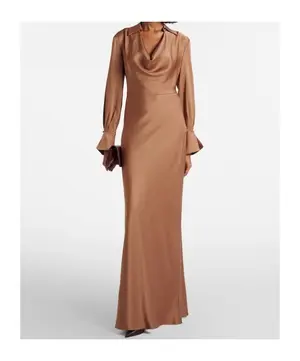 Simkhai Adelle Draped Satin Gown