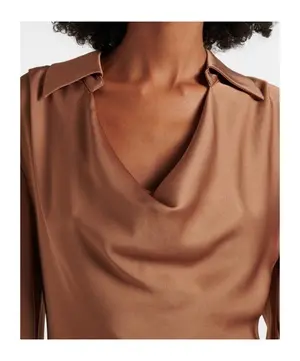 Simkhai Adelle Draped Satin Gown