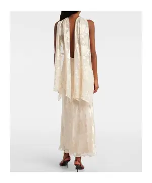 Rixo Floral Maxi Dress With Detachable Scarf
